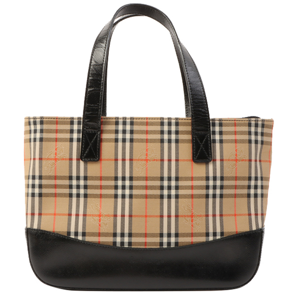 Burberry | Bags | Burberry Nova Check Pattern Logo Embossed Top Handle ...